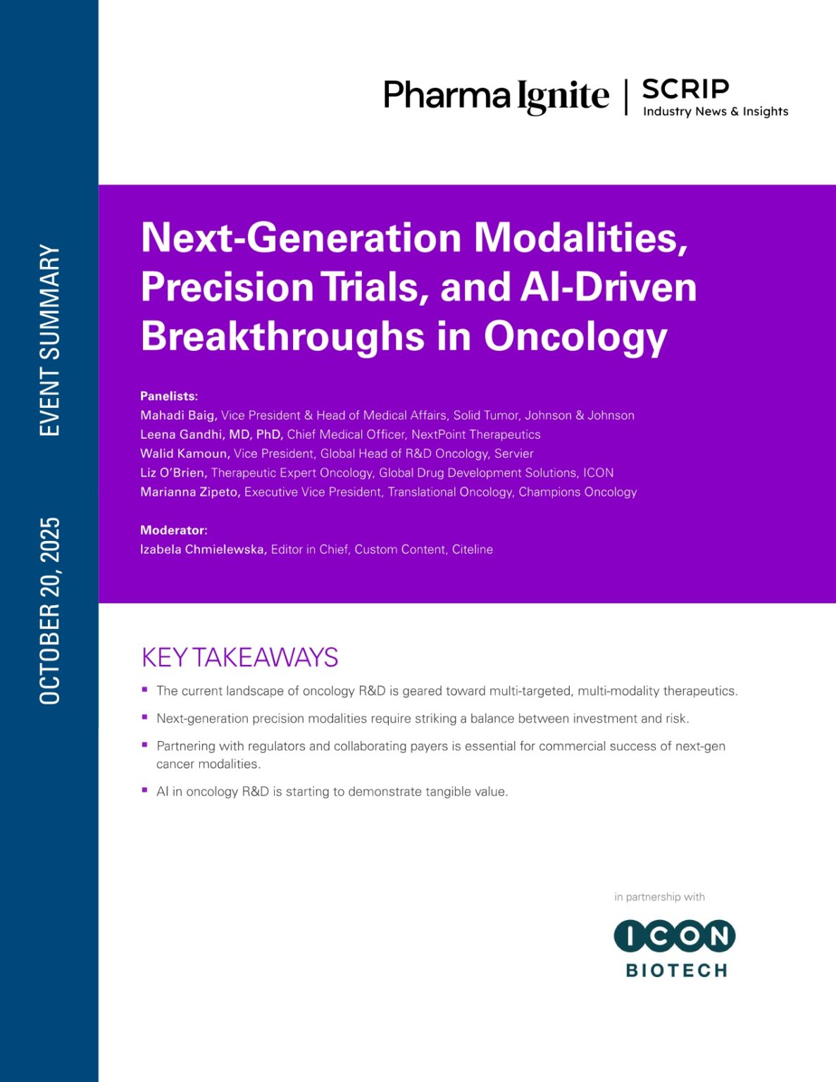 Multi-targeted, multi-modality therapies and AI-driven innovation ...